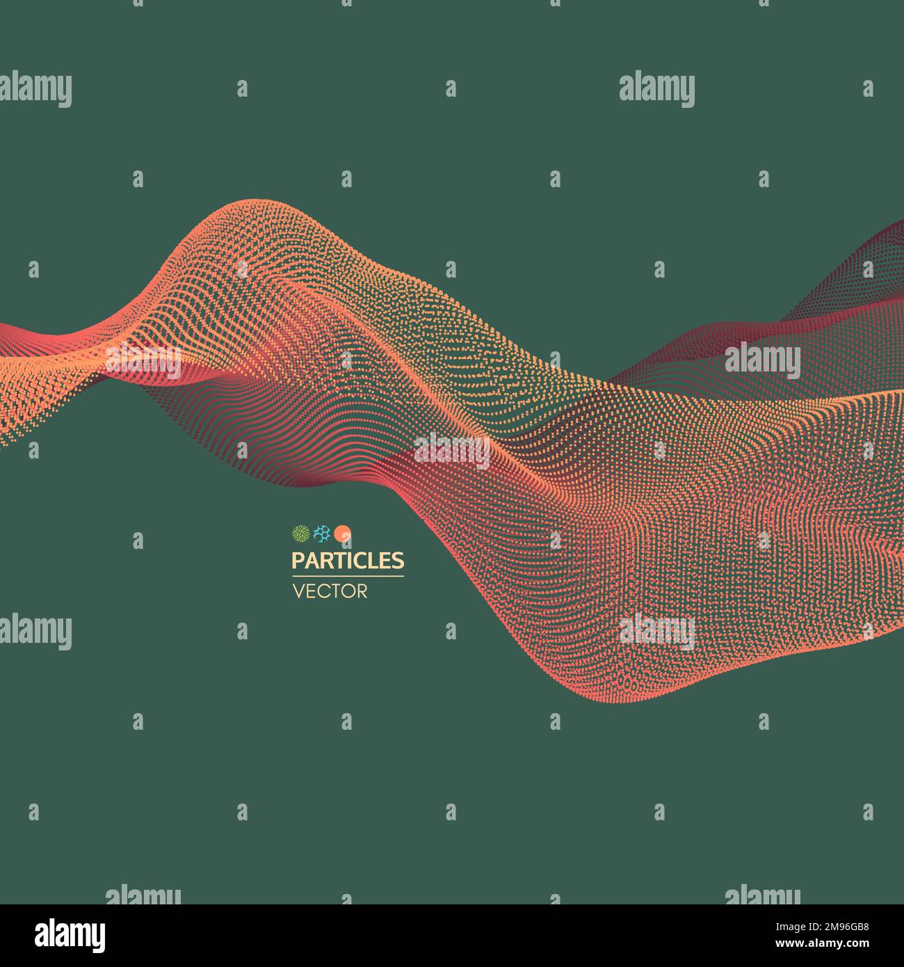 Wave background. Abstract vector illustration. 3d technology style ...