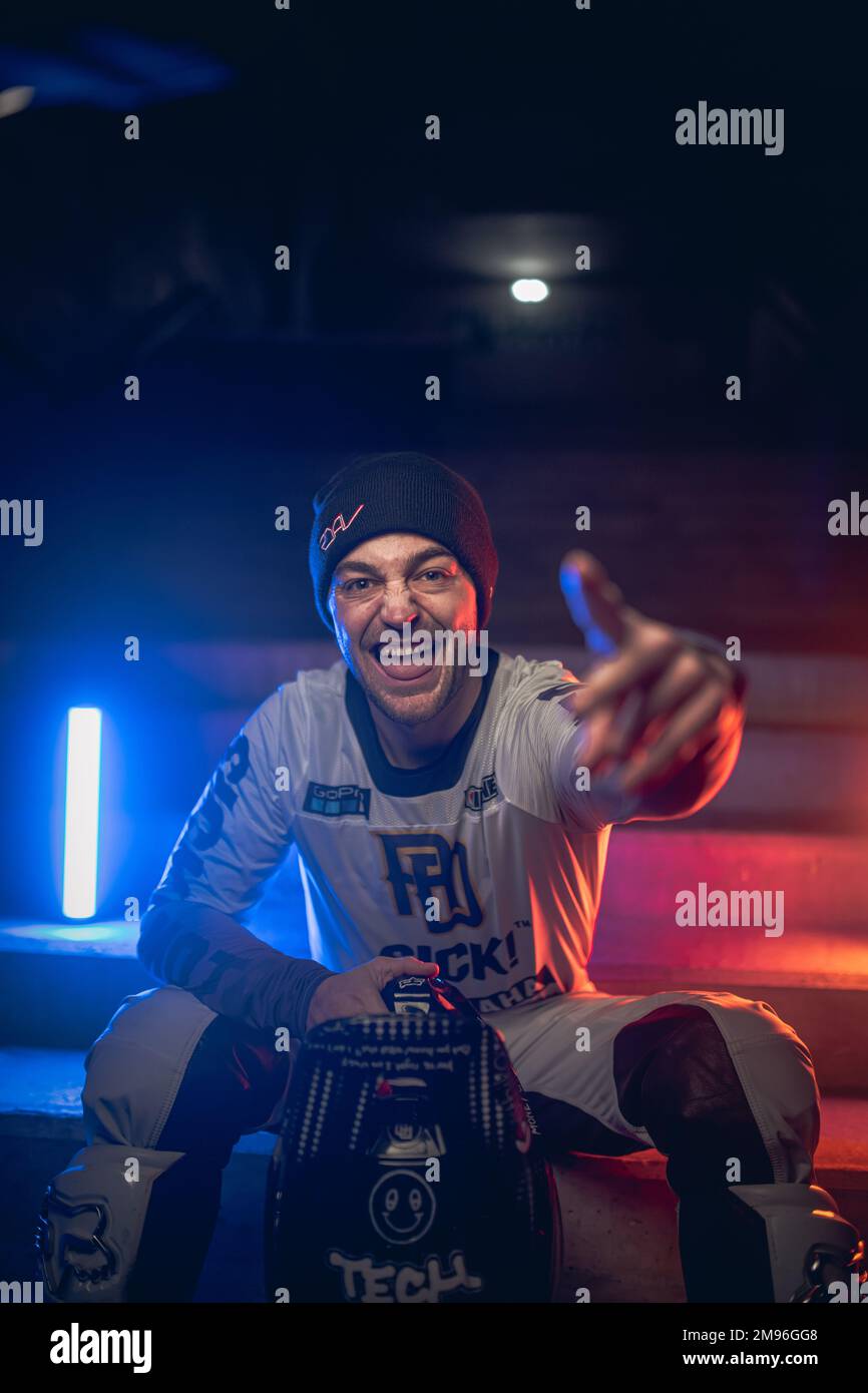 David Rinaldo posing in a photo session Stock Photo - Alamy