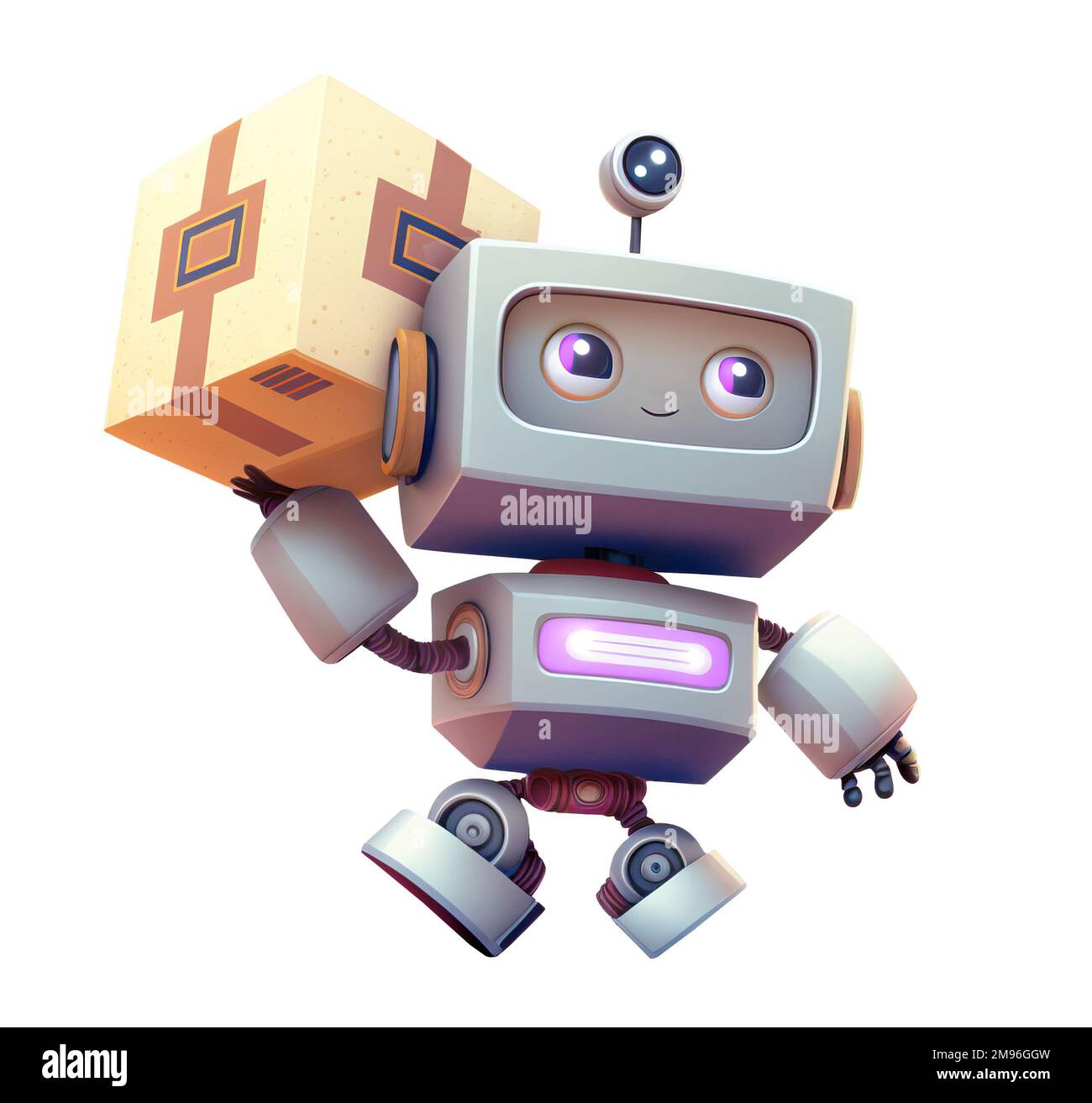 Parcel delivery robot Cut Out Stock Images & Pictures - Alamy