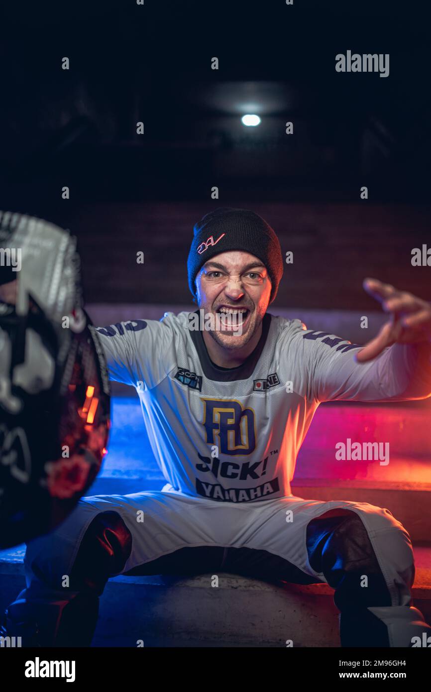 David Rinaldo posing in a photo session Stock Photo - Alamy