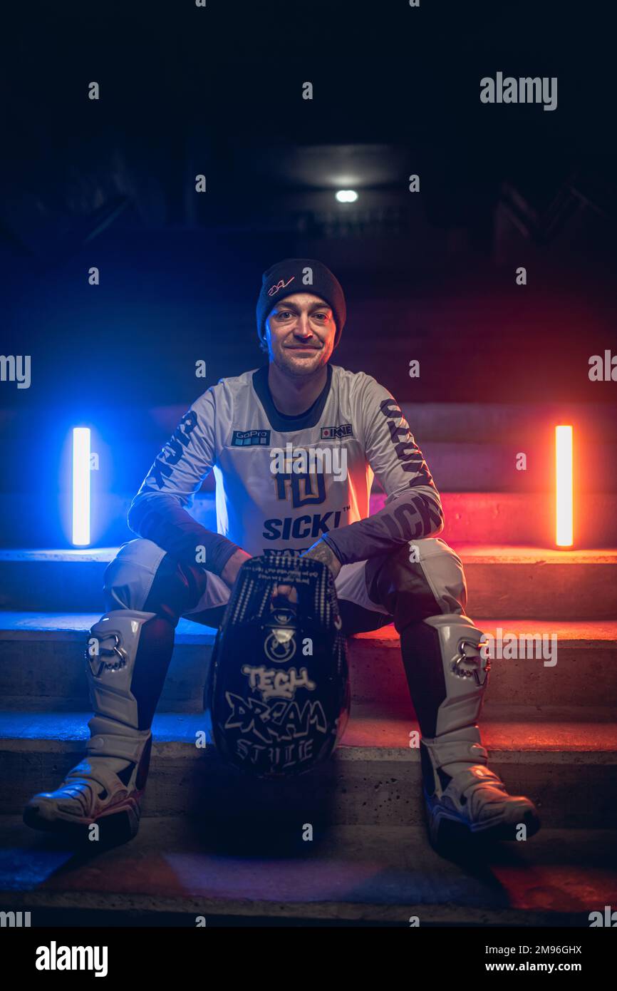 David Rinaldo posing in a photo session Stock Photo - Alamy