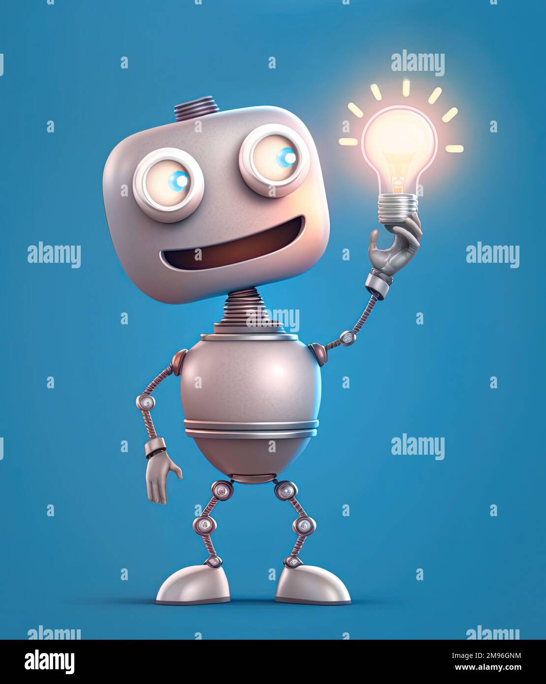 Cartoon illustration light bulb smiling hi-res stock photography and ...