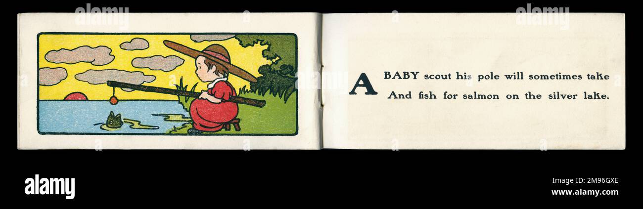 Baby Scouts -- A baby scout his pole will sometimes take, and fish for ...