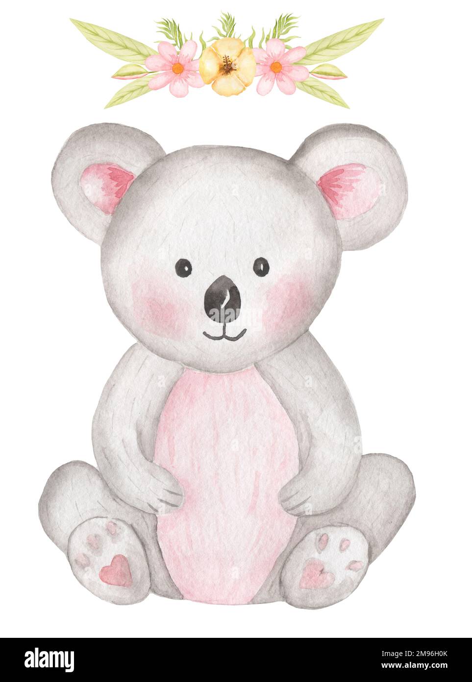 Little Koala Clipart, Watercolor Tropical Bear Animal, Summer clip art ...