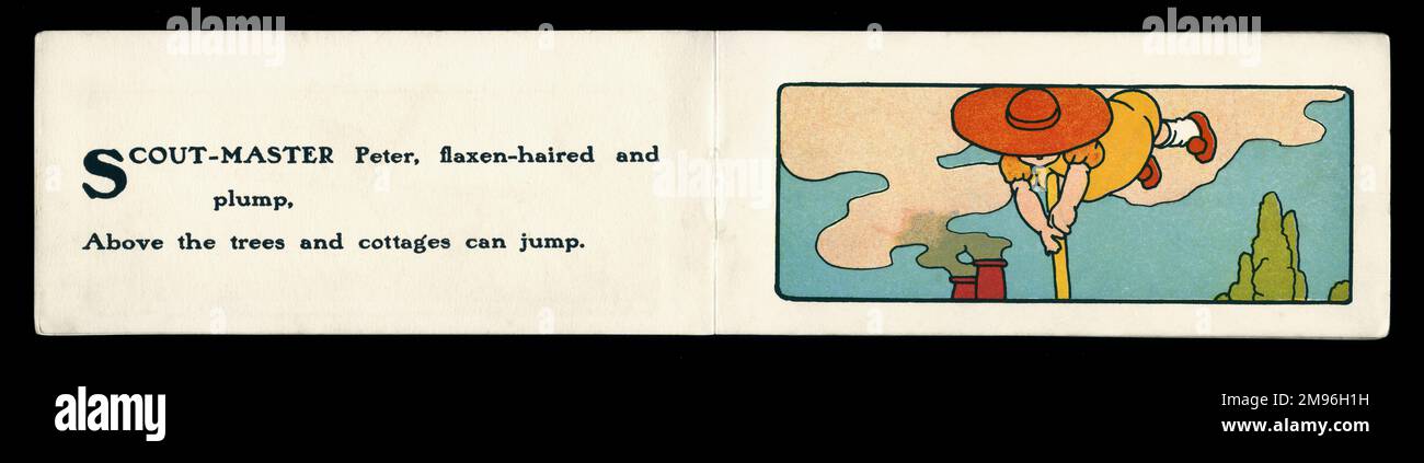 Baby Scouts -- Scout-Master Peter, flaxen-haired and plump, above the ...