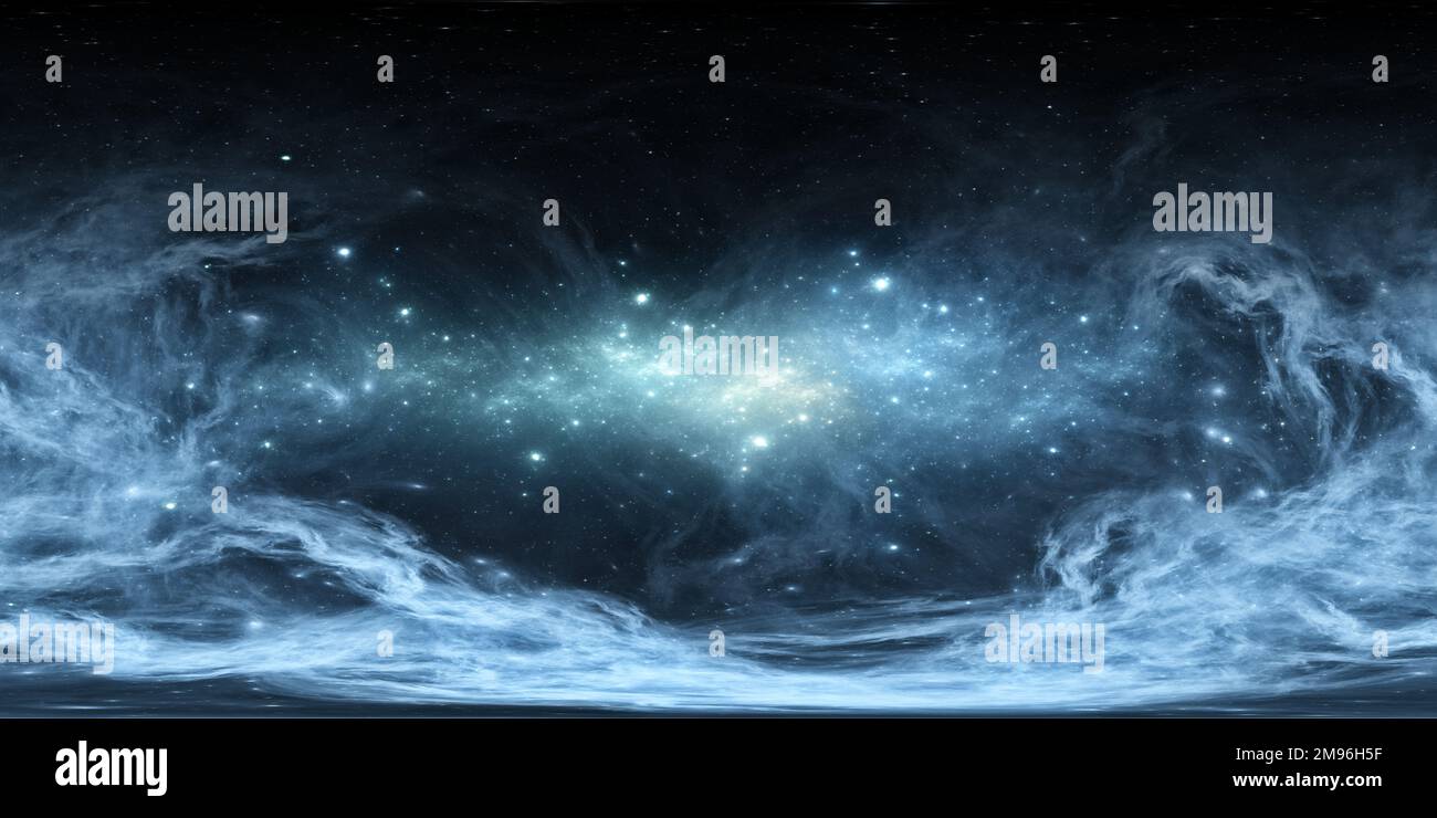 360 degree space nebula panorama, equirectangular projection ...