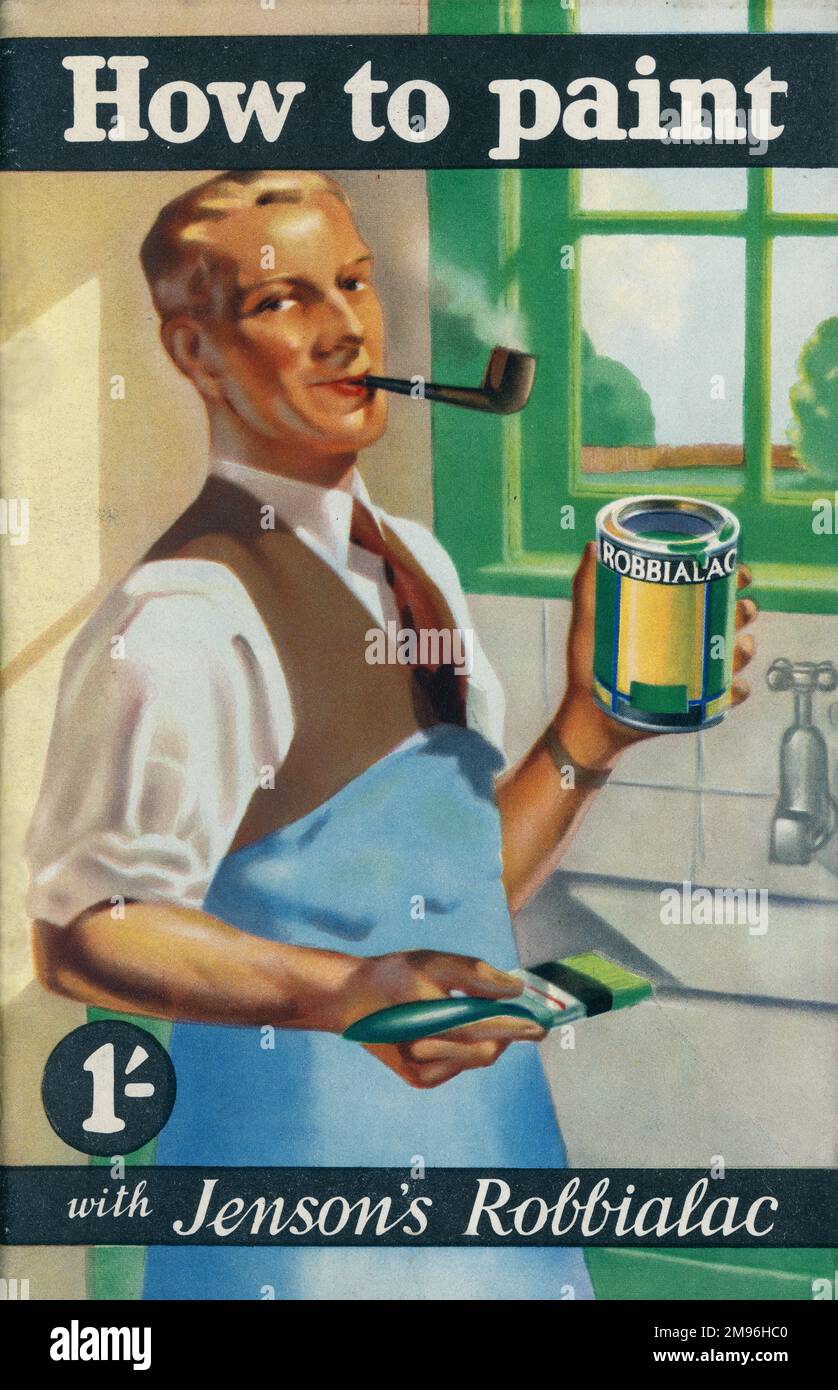Leaflet design, How to paint with Jenson's Robbialac. Featuring a man ...