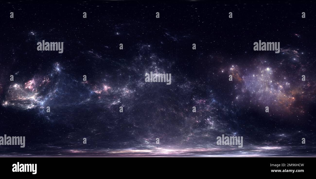 360 degree space nebula panorama, equirectangular projection ...