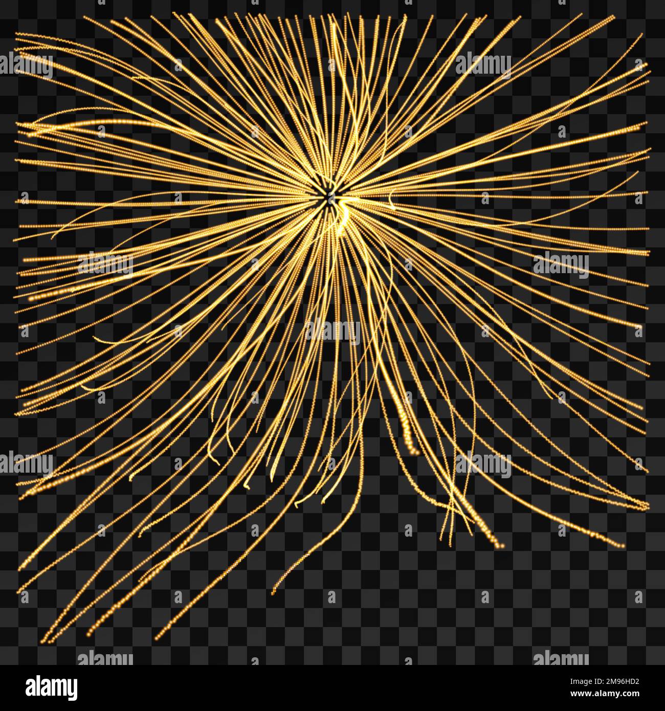 Abstract science or technology background. Array with dynamic particles ...