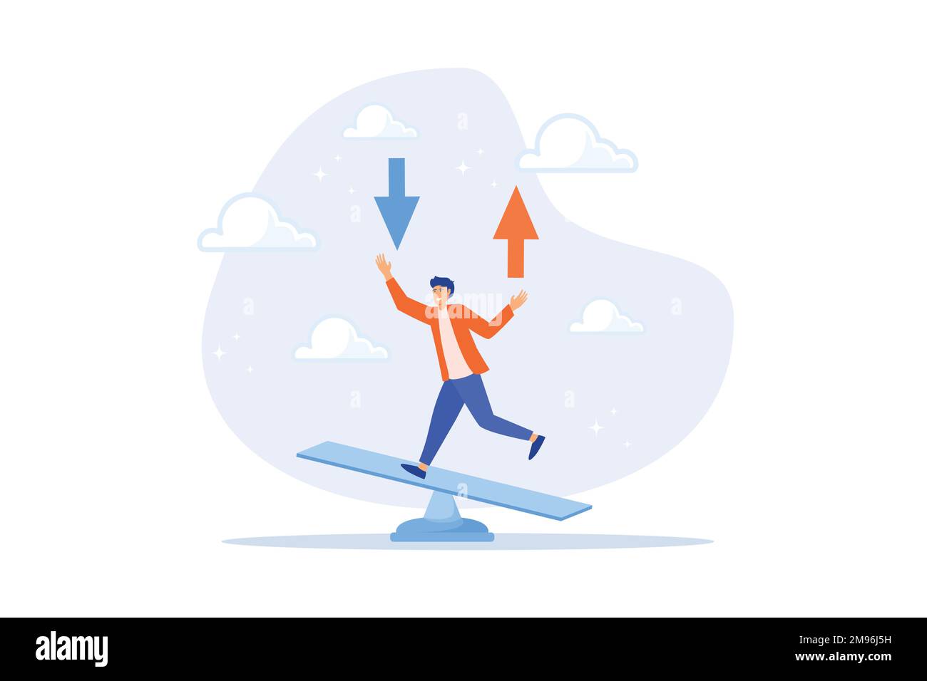 Loss and gain on investment, earning, profit or lose money from stock ...