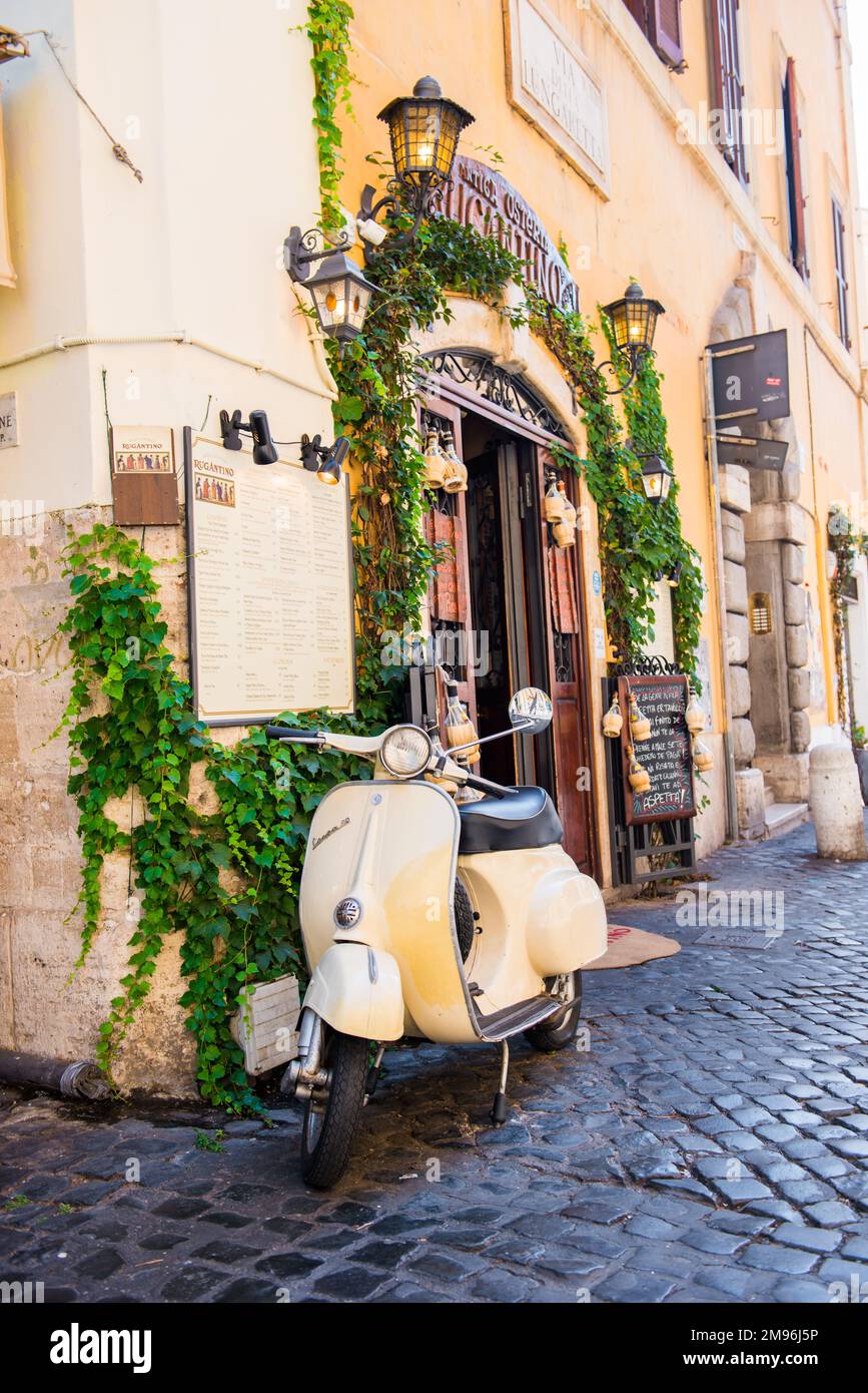 ROME, ITALY - JUNE 30, 2019: Beautiful old street in Trastevere. Rome ...