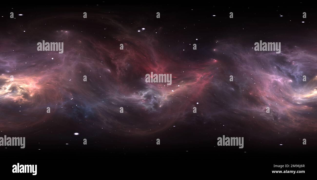 Space background with nebula and stars. Panorama, environment 360 HDRI ...