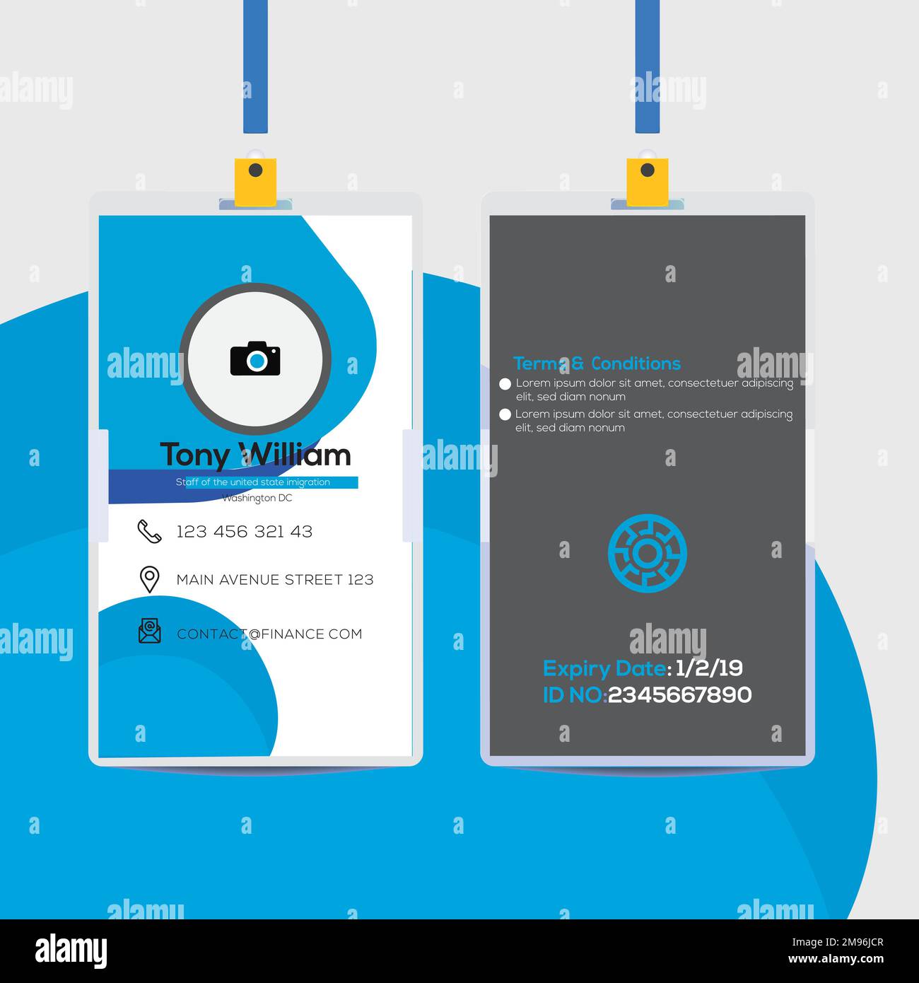 Office ID card design template. Corporate Business identity card for ...