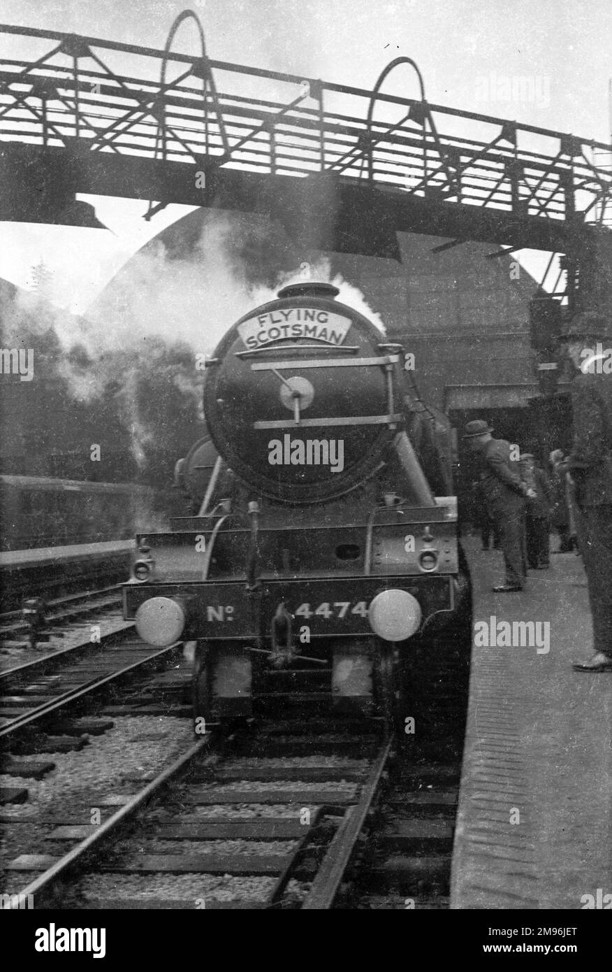 The famous Flying Scotsman steam locomotive in a railway station Stock ...