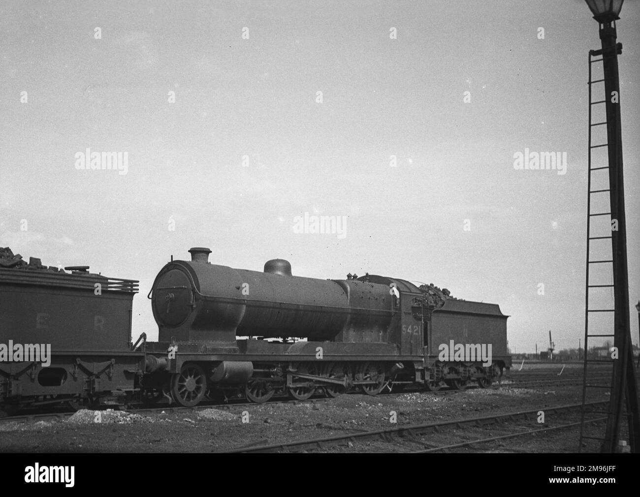 An LNER (London & North Eastern) steam engine on a railway track Stock ...