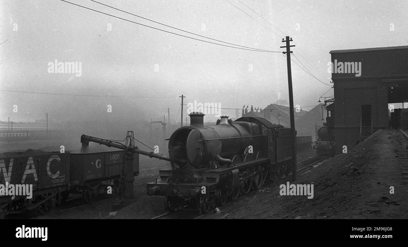 Steam engine and tender in a smoky, polluted atmosphere Stock Photo - Alamy