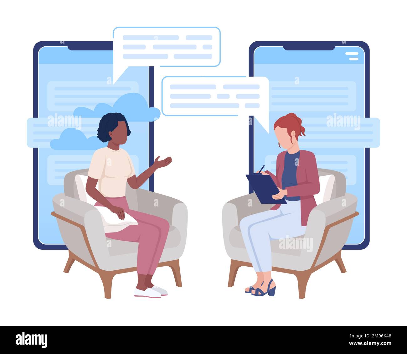 Telehealth session Stock Vector Images - Alamy