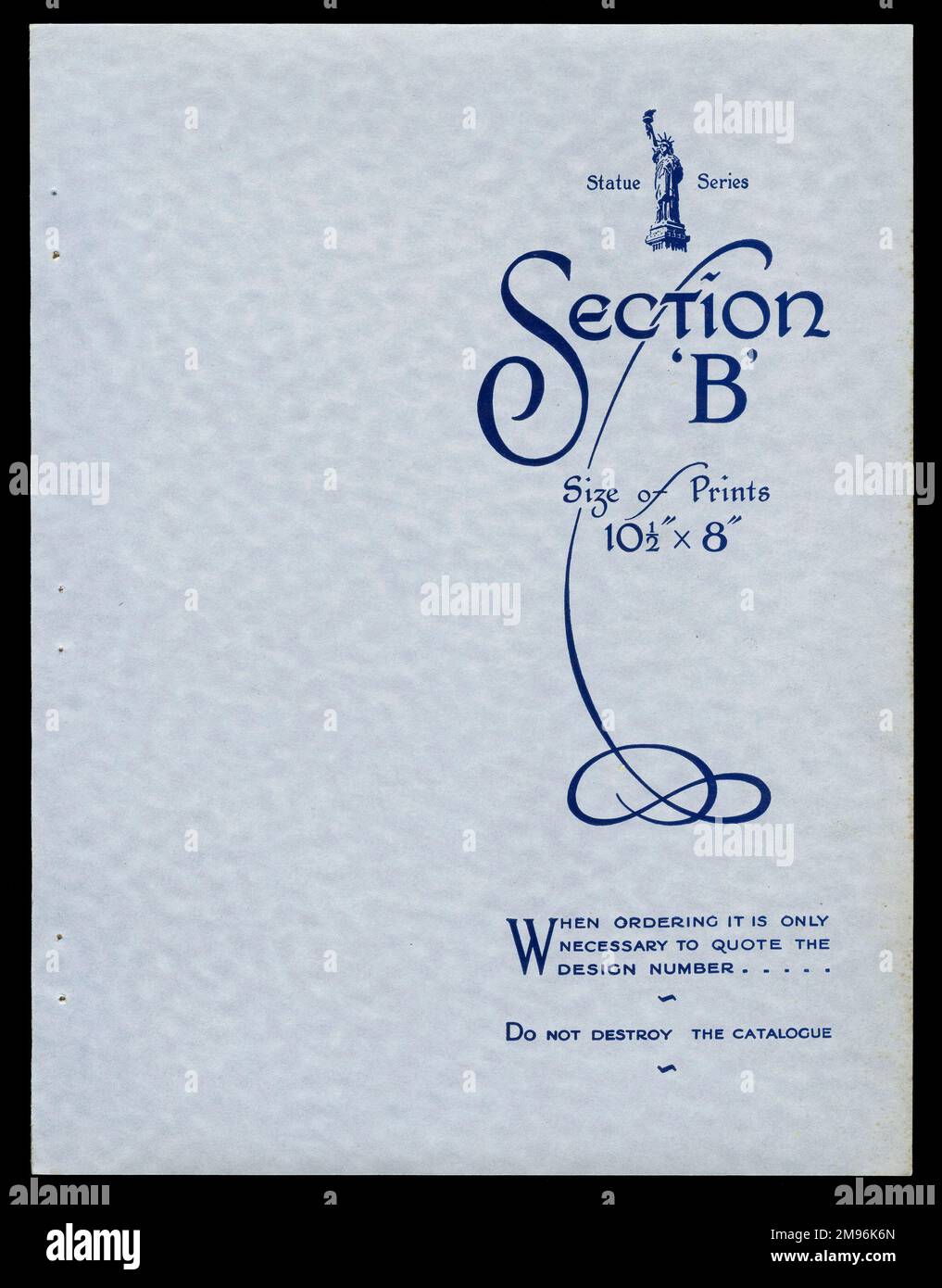 Brochure page, chocolate box designs, Statue Series Section B, Geo. H ...