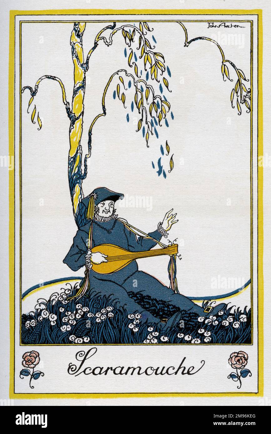 Man sitting under tree illustration hi-res stock photography and images ...