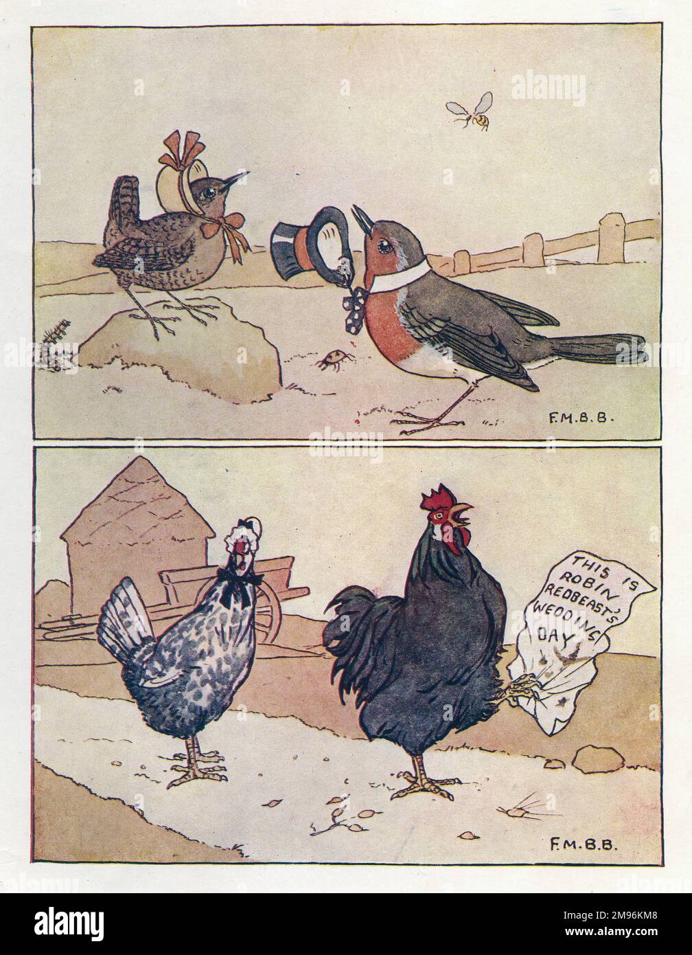 Nursery Rhymes -- The Wedding of Robin Redbreast and Jenny Wren. Robin ...