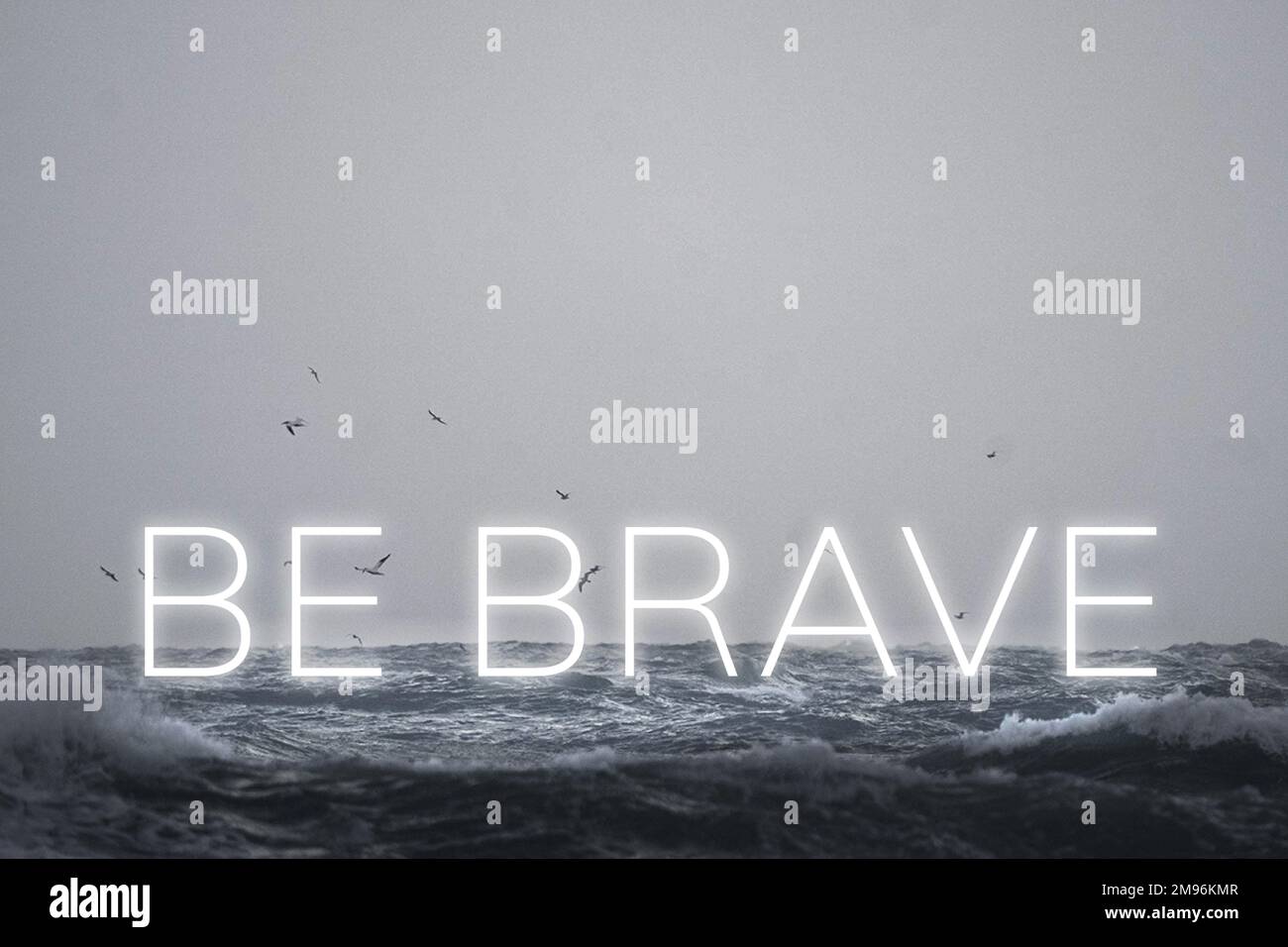 Be brave white neon word vector typography Stock Vector Image & Art - Alamy