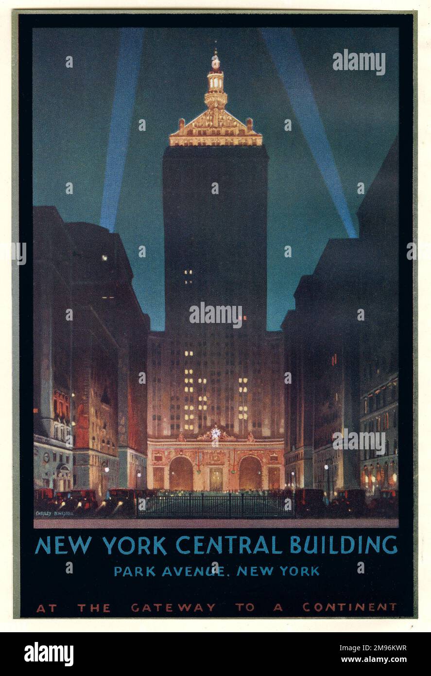 Poster design, New York Central Station building, Park Avenue, at the ...