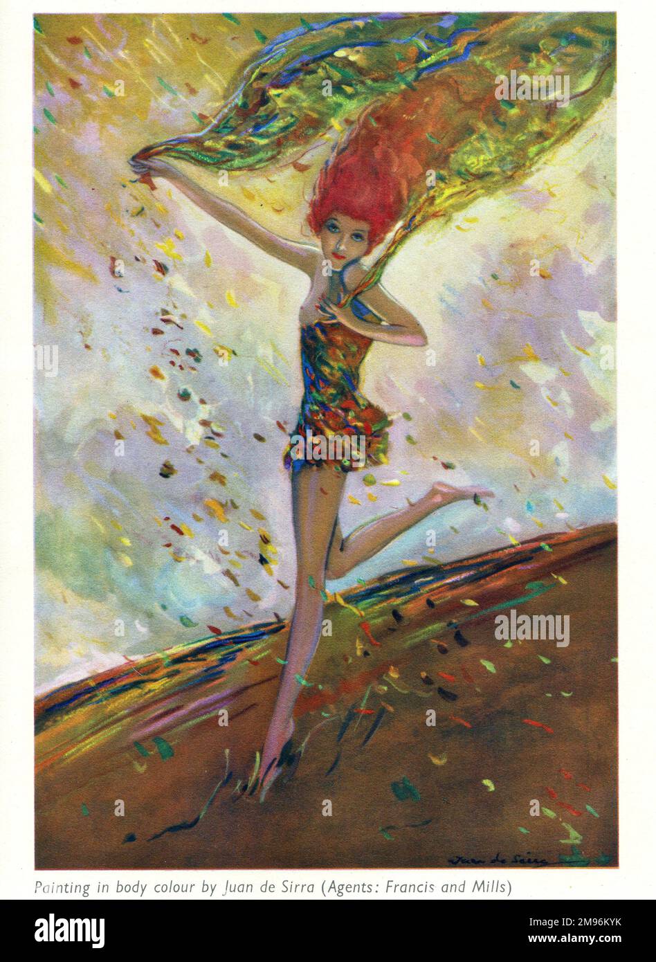 Print User's Yearbook -- a red-haired woman in a skimpy costume, with a ...