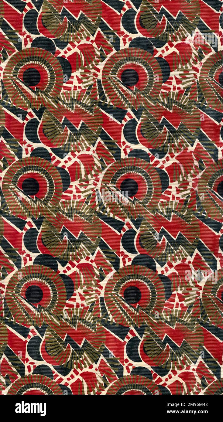 Wrapping Paper Sample Design -- a dazzling geometrical design in red ...