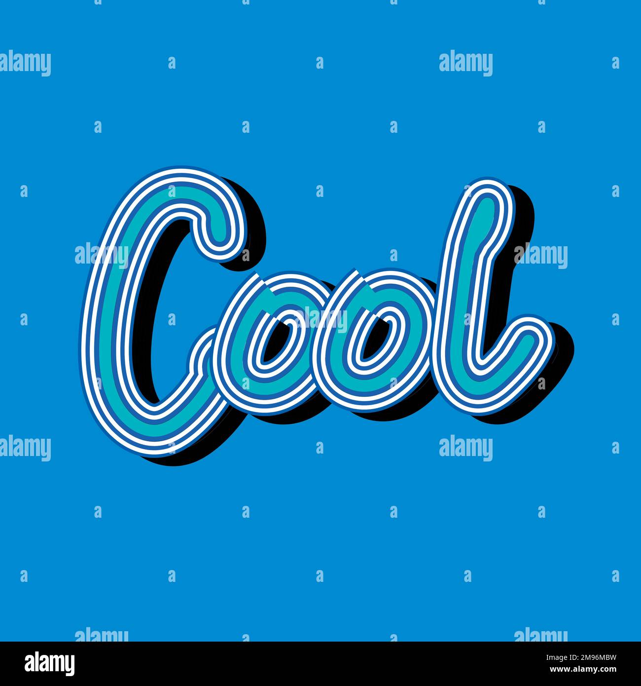 Blue shades Cool vector calligraphy sticker Stock Vector Image & Art ...