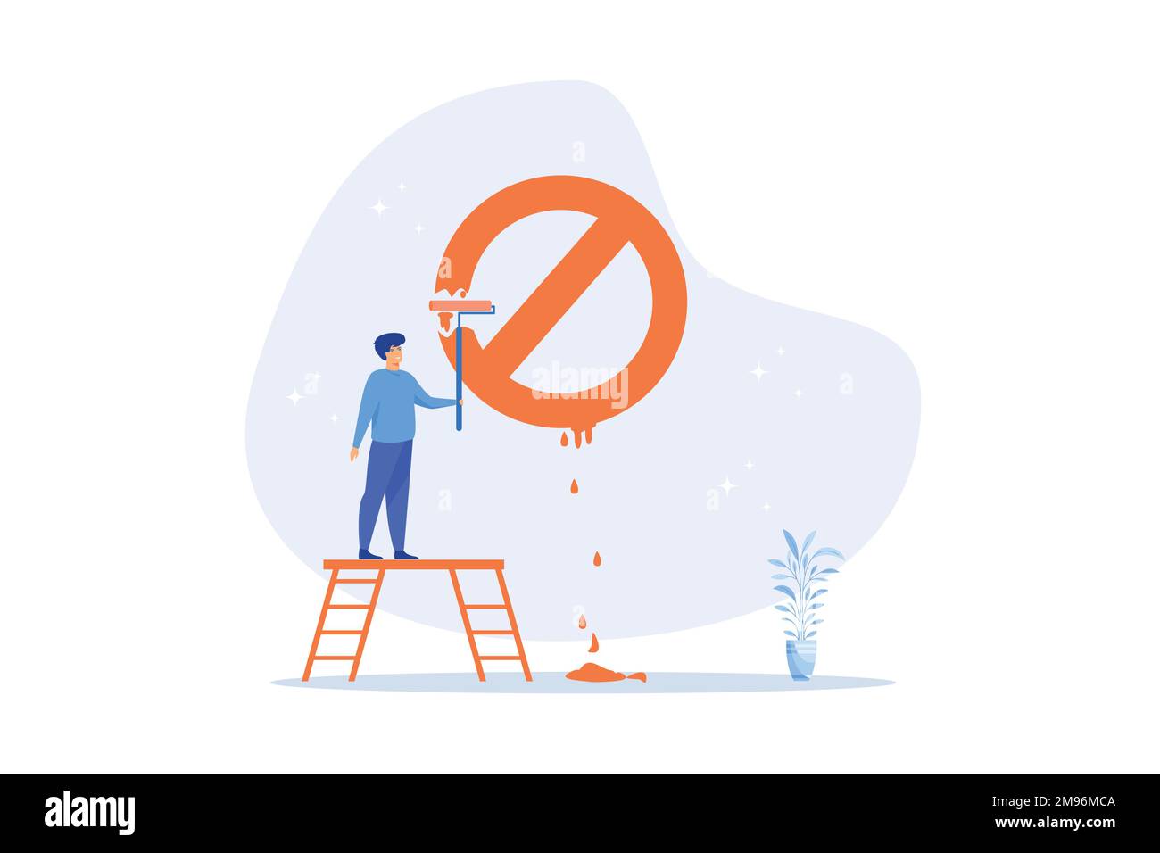 Prohibition or stop sign, forbidden, unlawful or not allow to do ...