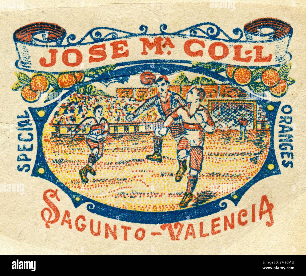Fruit Label -- special oranges from Jose MaColl of Sagunto, Valencia ...