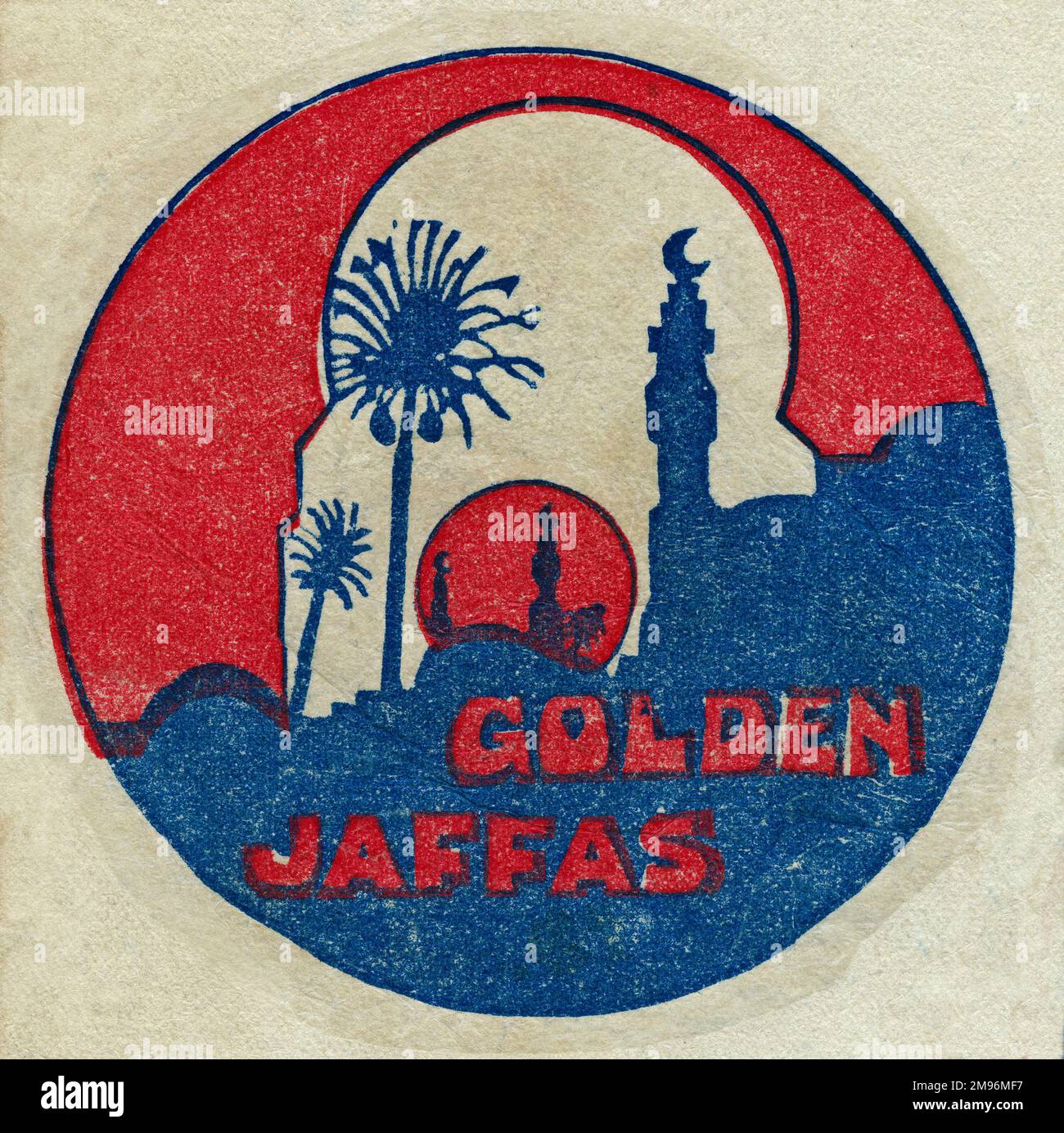 Fruit Label -- Golden Jaffas from Palestine Stock Photo - Alamy