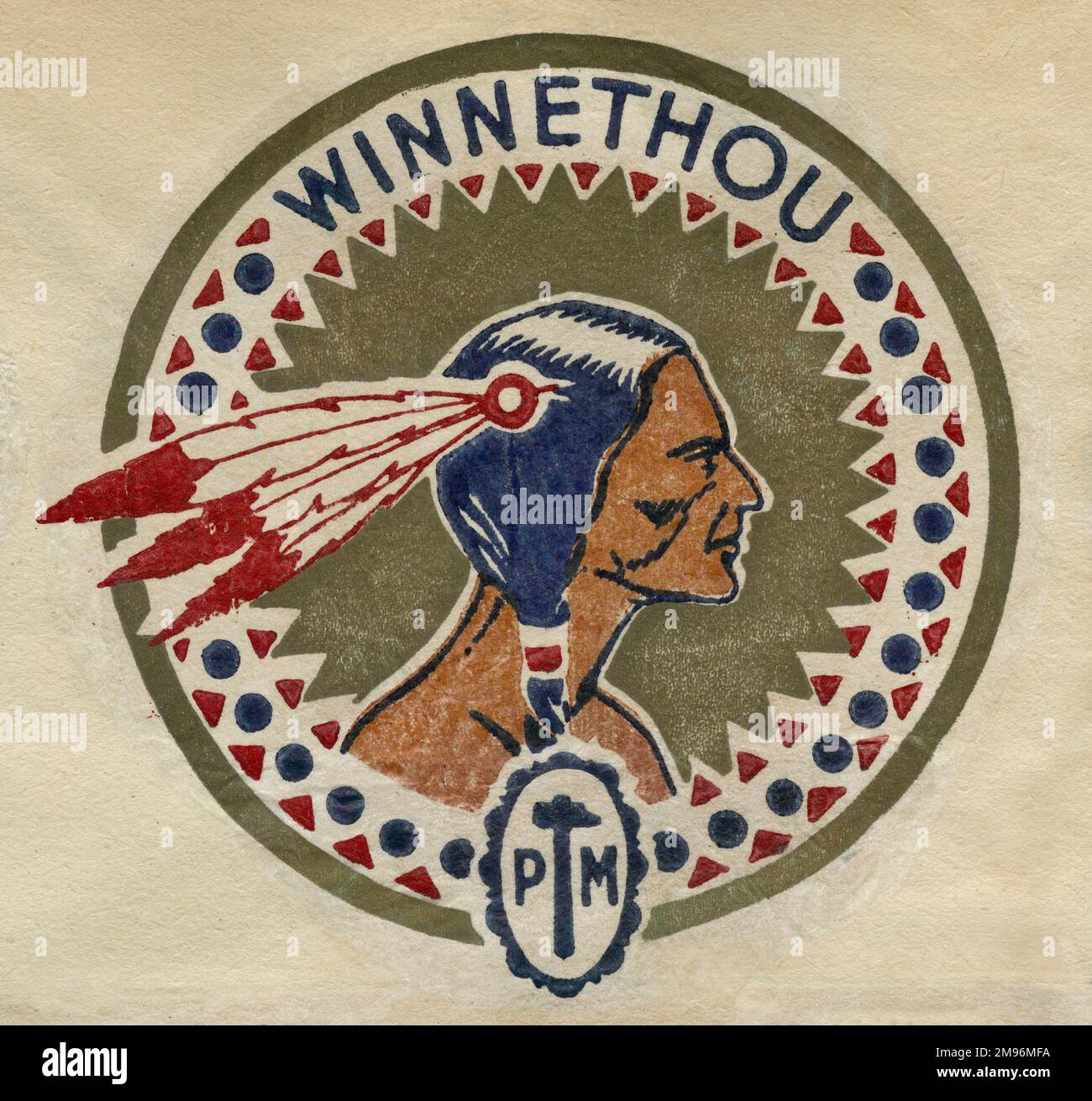 Fruit Label -- Winnethou, depicting the fictional Native American ...