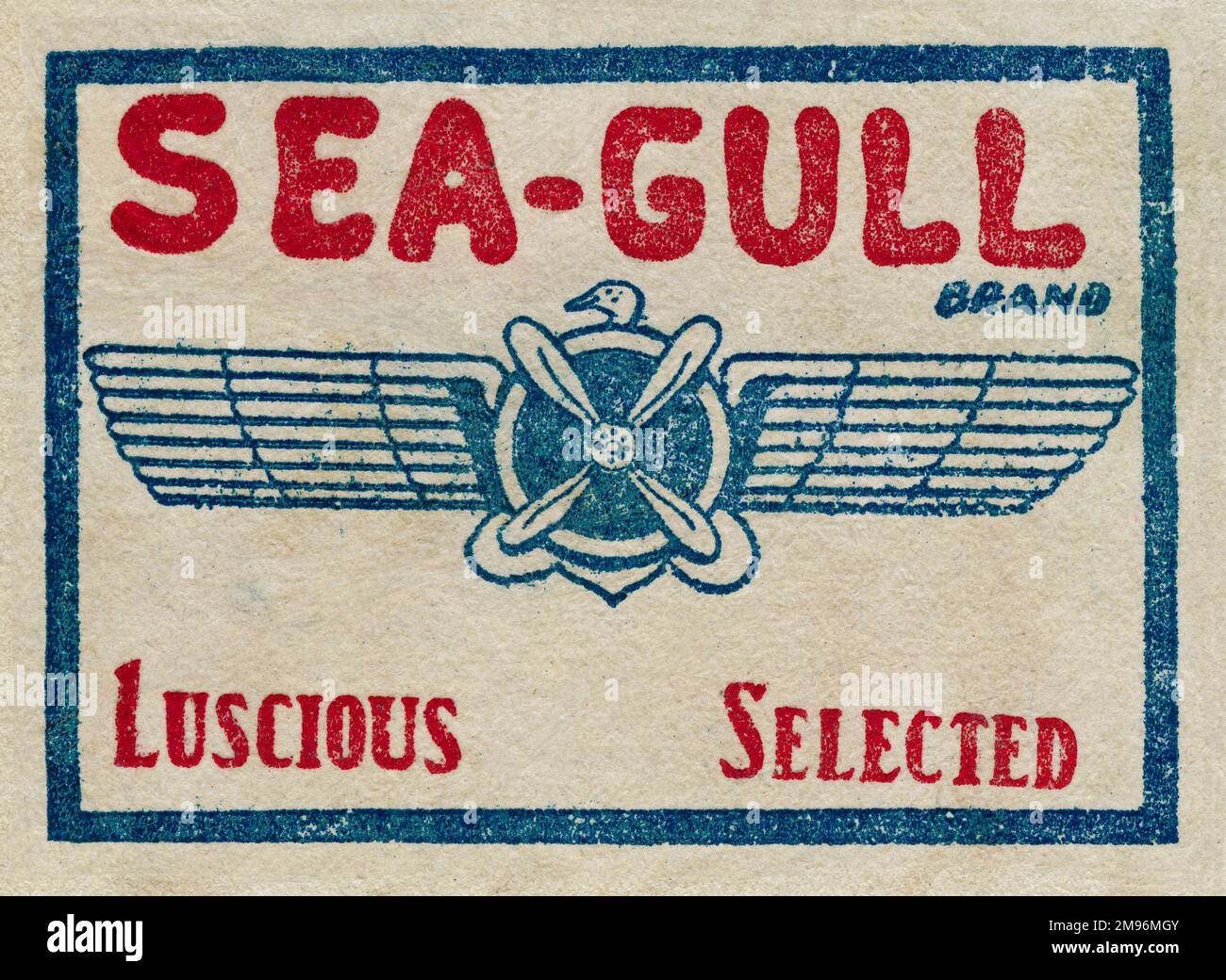 Fruit Label -- luscious selected Sea-Gull Brand, depicting wings with a ...