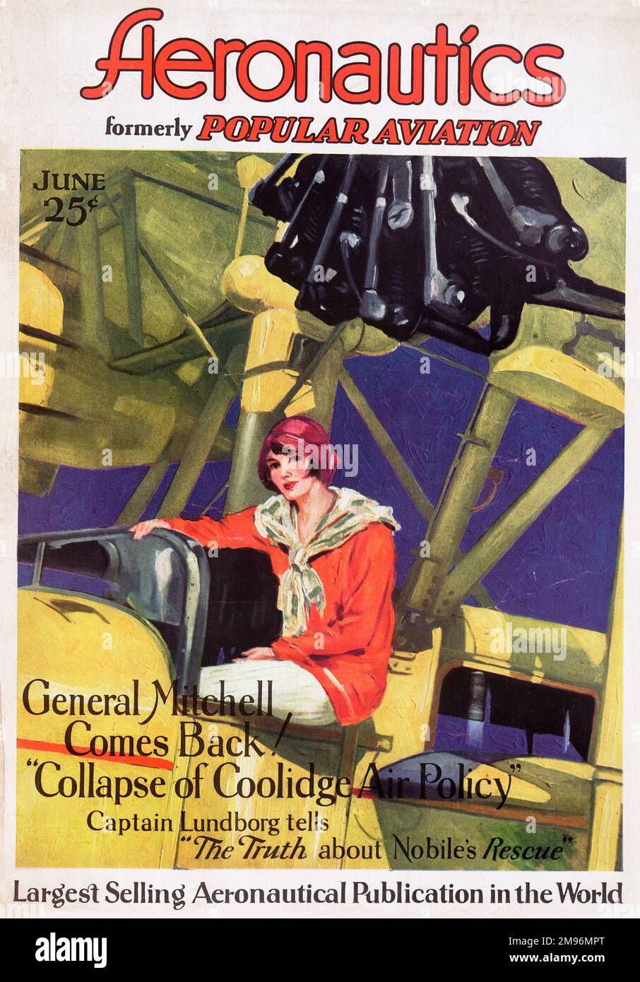 Cover design, Aeronautics Magazine, formerly Popular Aviation, showing ...