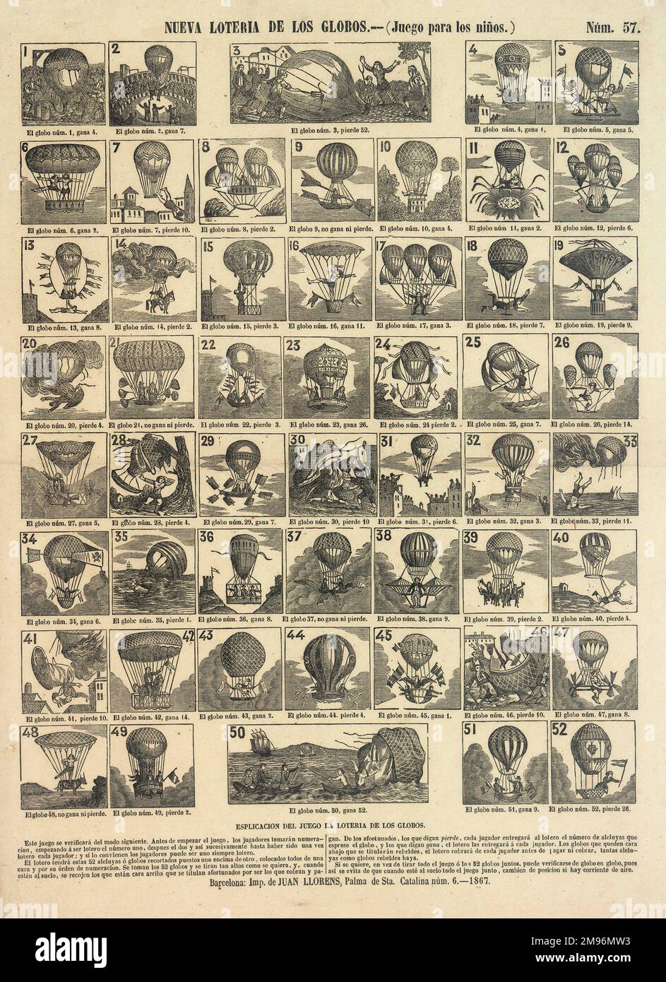 Spanish lottery game for children, Neuva Loteria De Los Globos (Juego ...
