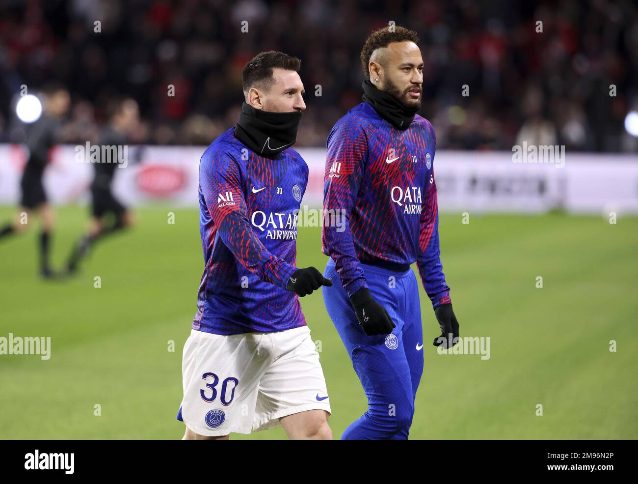 Lionel Messi, Neymar Jr of PSG during the French championship Ligue 1 ...