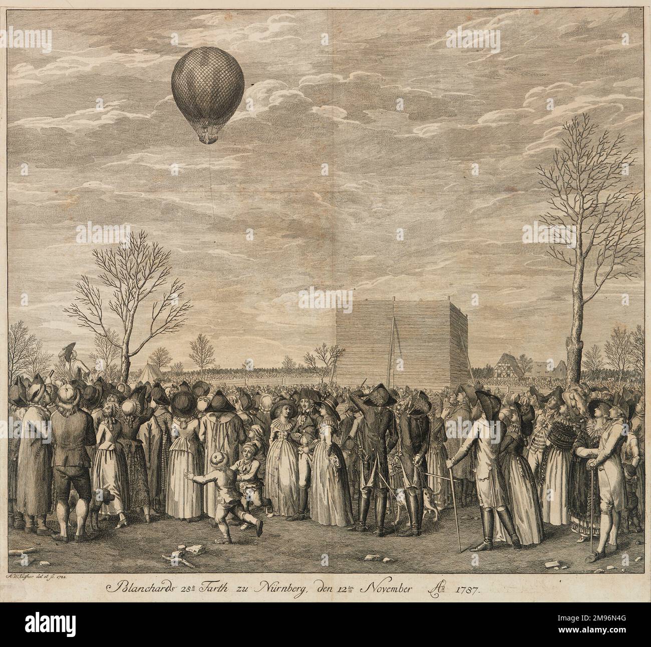 Jean-Pierre Blanchard's 28th balloon ascent, at Nuremberg, Germany ...