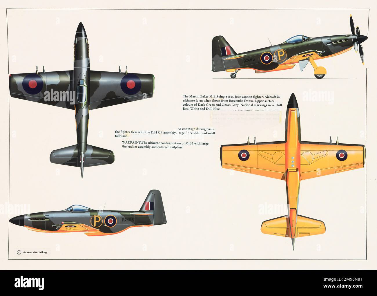 Martin Baker M.B.5 aeroplane in camouflage colours Stock Photo - Alamy