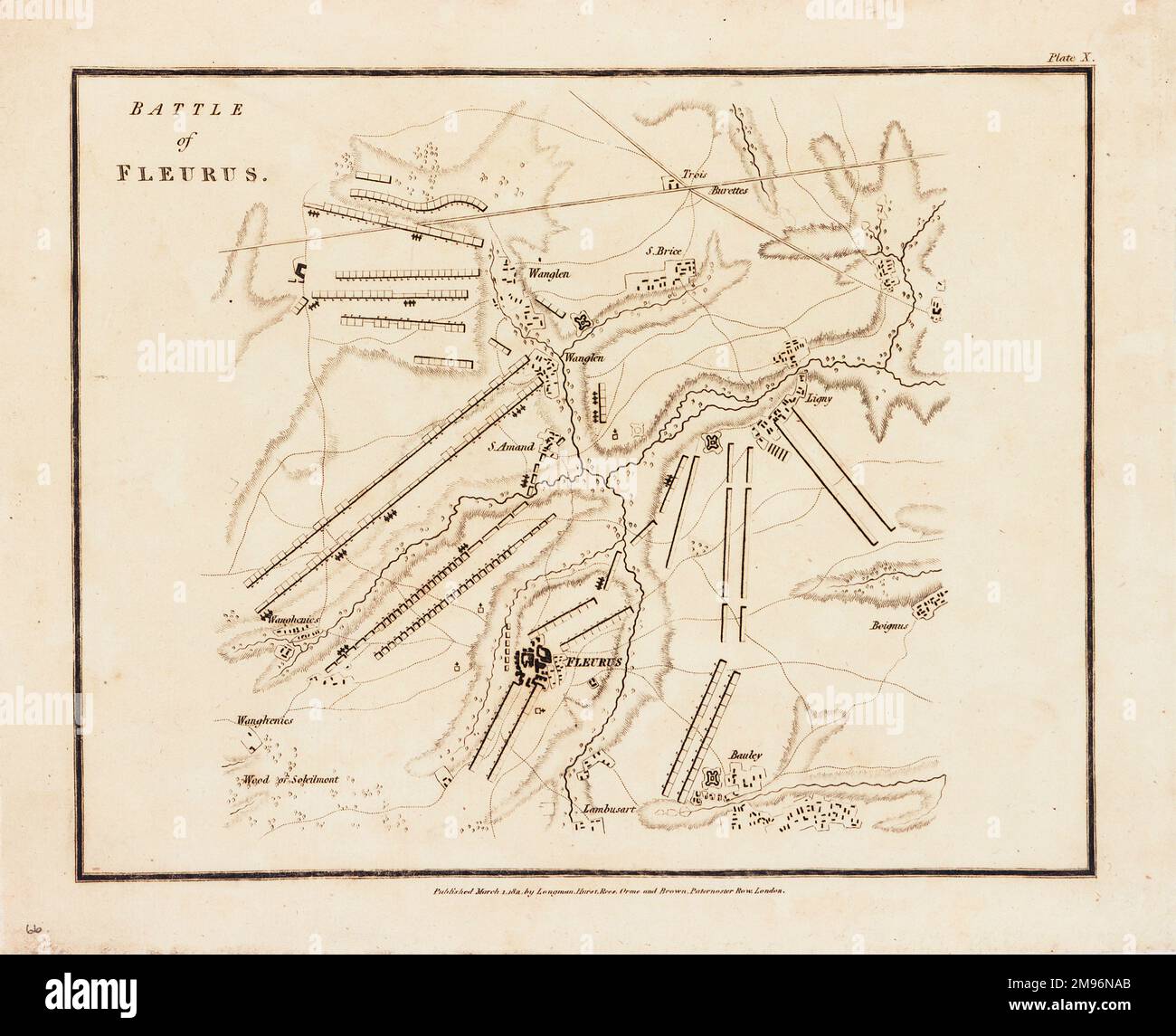 Battle of fleurus map hi-res stock photography and images - Alamy
