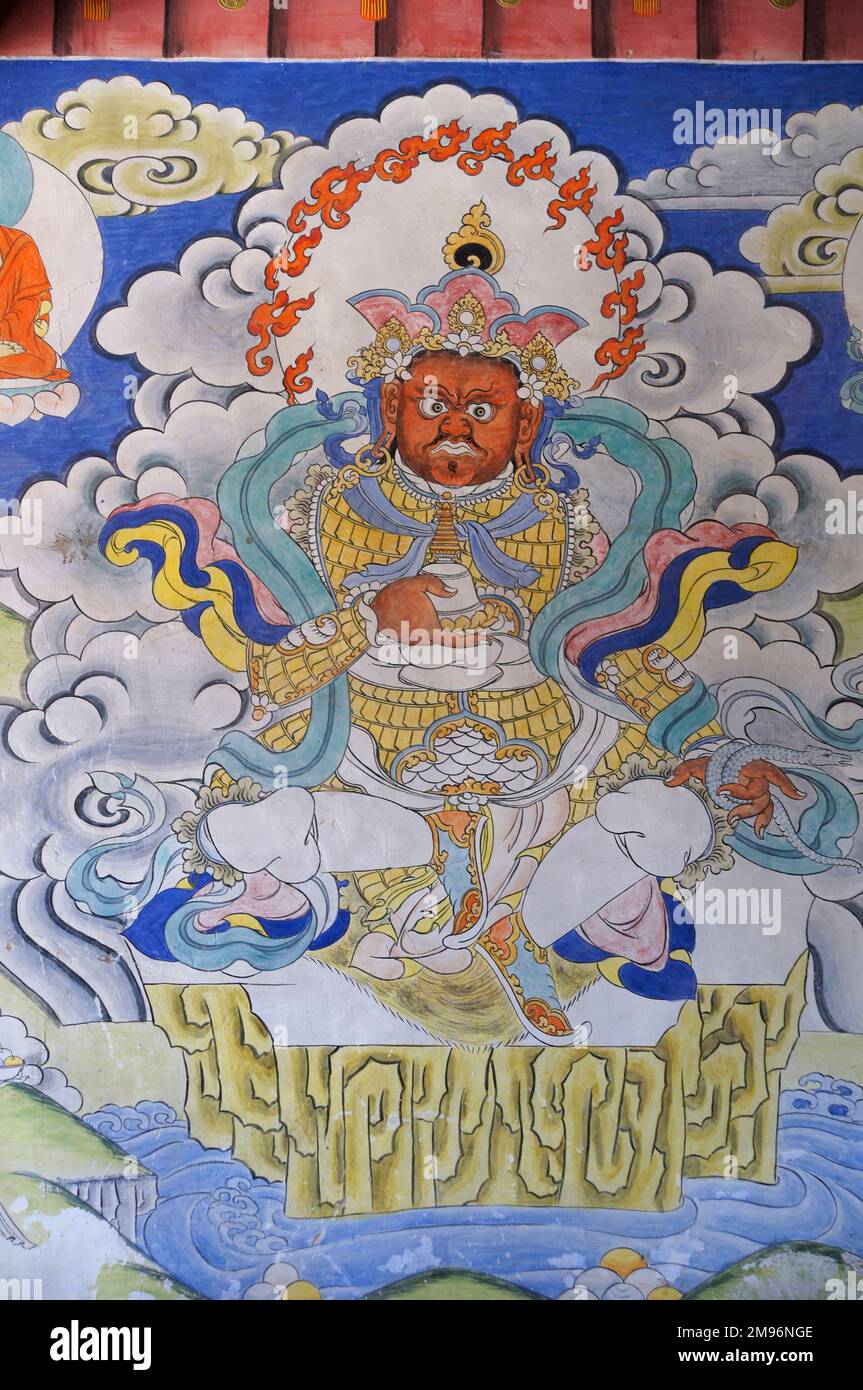 India, Jammu and Kashmir, Ladakh, Hemis: Buddhist painting in the ...