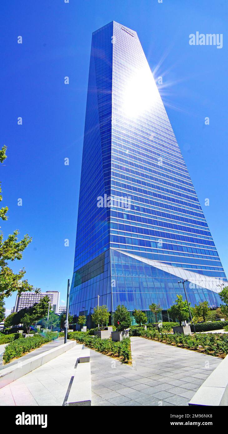 View of the buildings of the four towers of Madrid, Spain, Europe Stock ...