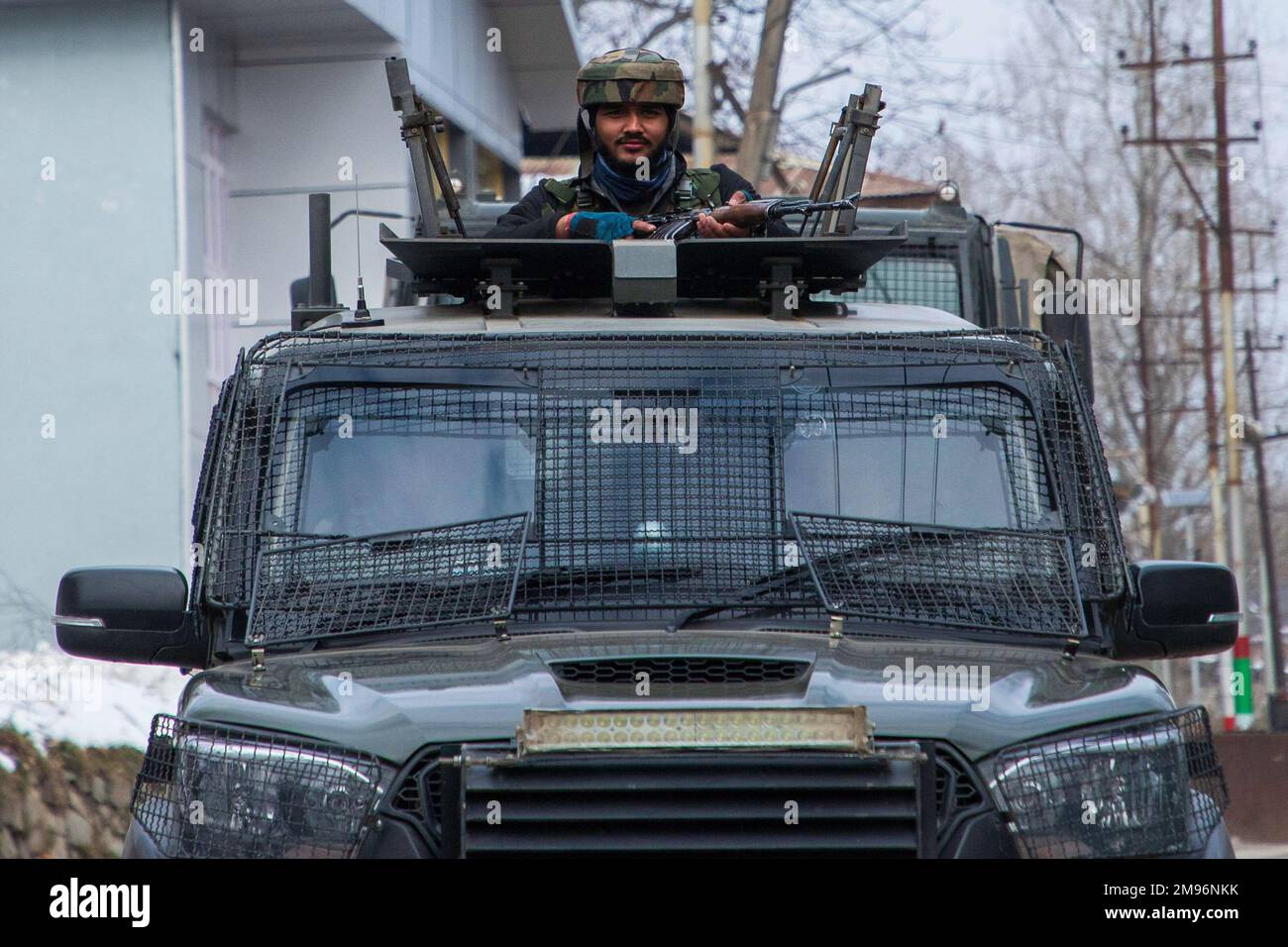 Indian paramilitary vehicle hi-res stock photography and images - Alamy