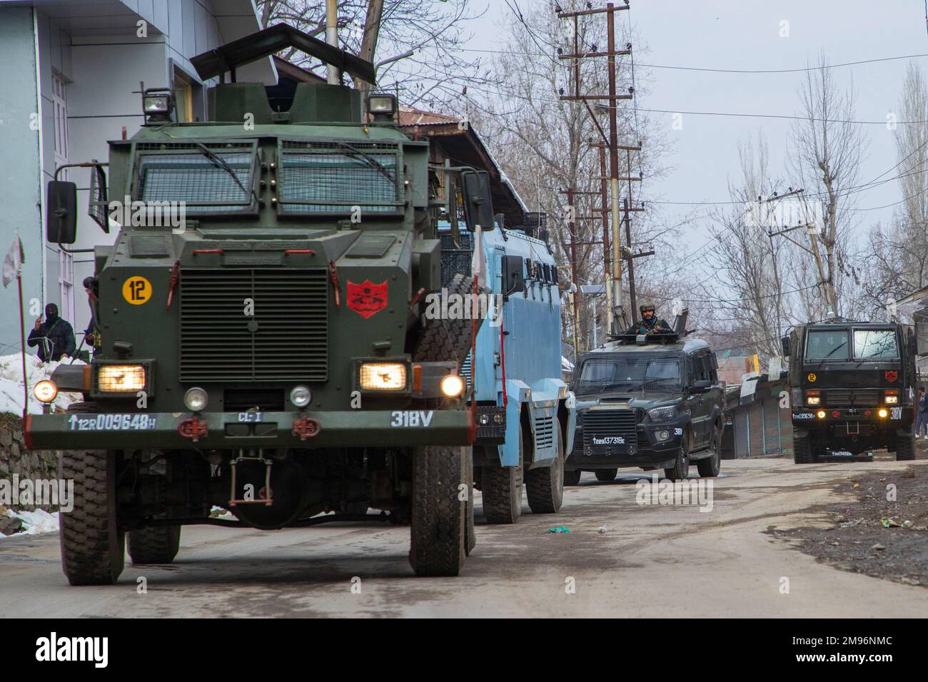 Indian paramilitary vehicles hi-res stock photography and images - Alamy