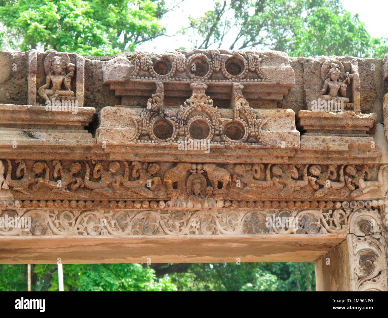 India, Bihar, Patna: Historical Museum, antique lintel Stock Photo - Alamy