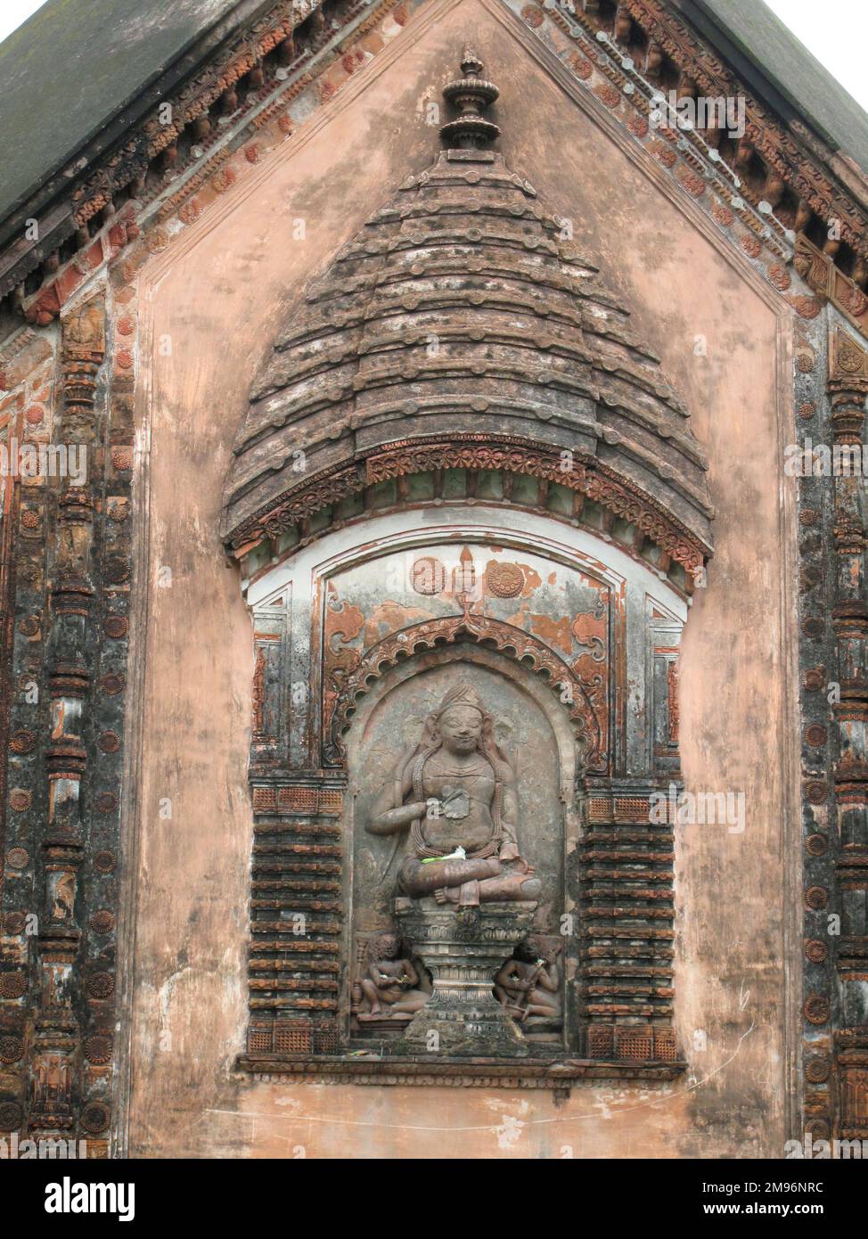India - West Bengal - Baranagar: Char Bangla Temple (1755 AD) detail ...