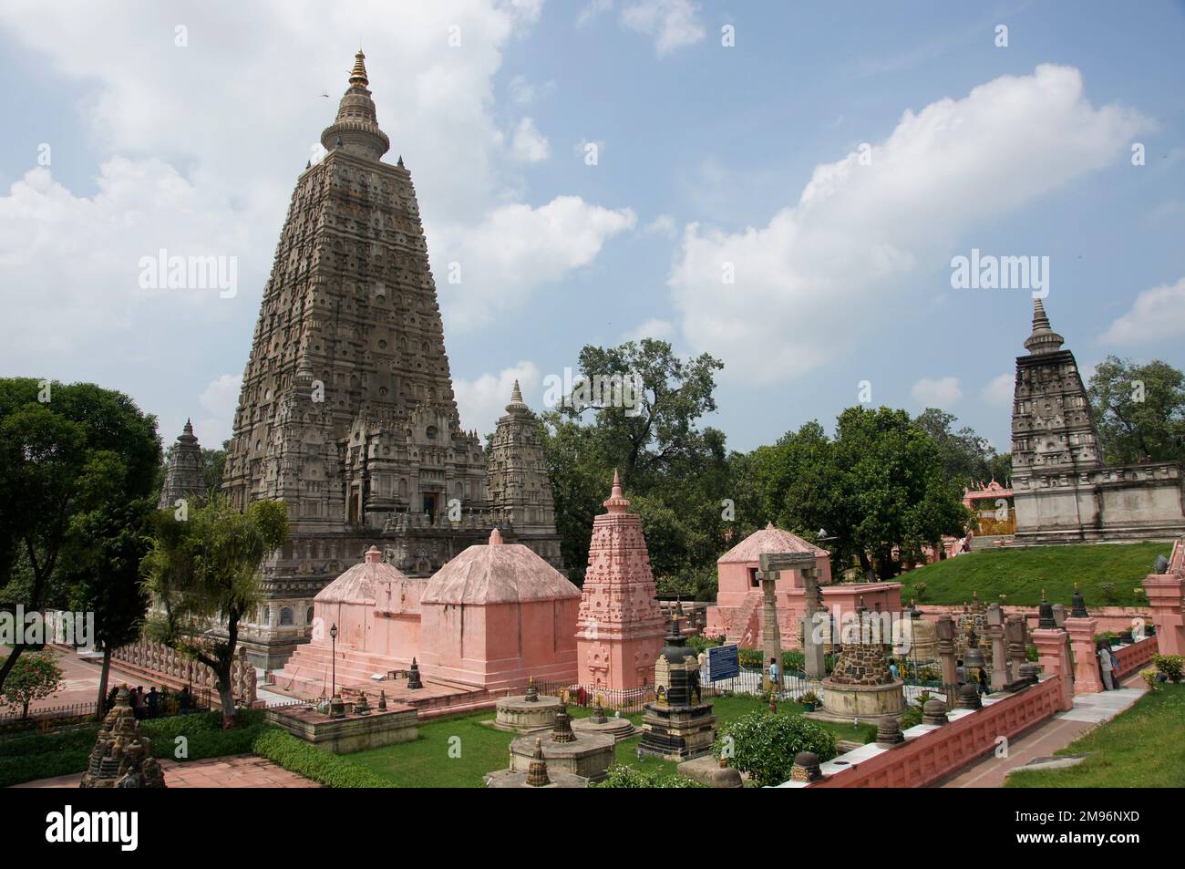 India, Bihar, Bodh Gaya: Mahabody Temple Pyramide (5th - 6th century AD ...
