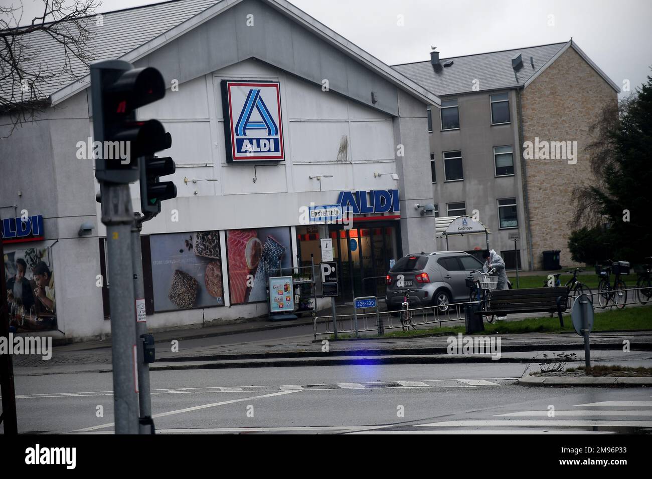 Copenhagen/Denmark/18 January 2023/ Deutsche Aldi grocery store in ...