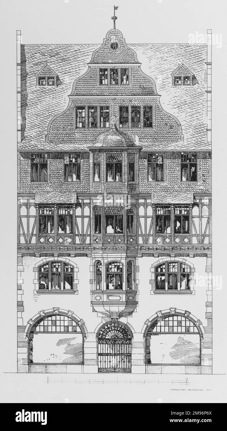 A detailed illustration of a regional early 20th century German ...