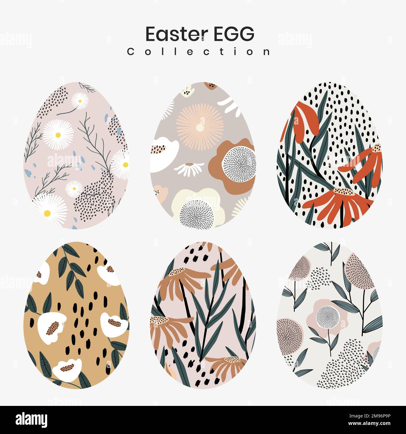 Easter egg pattern collection vector Stock Vector Image & Art - Alamy